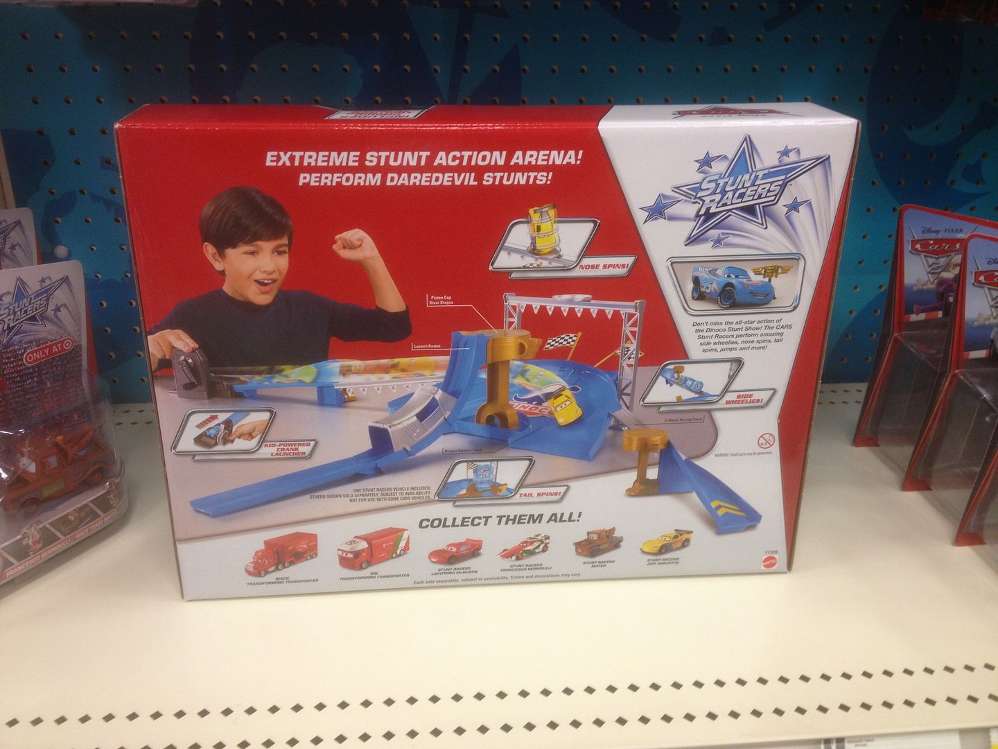 Cars Stunt Racers and Lift and Launch Mack Transporter ...