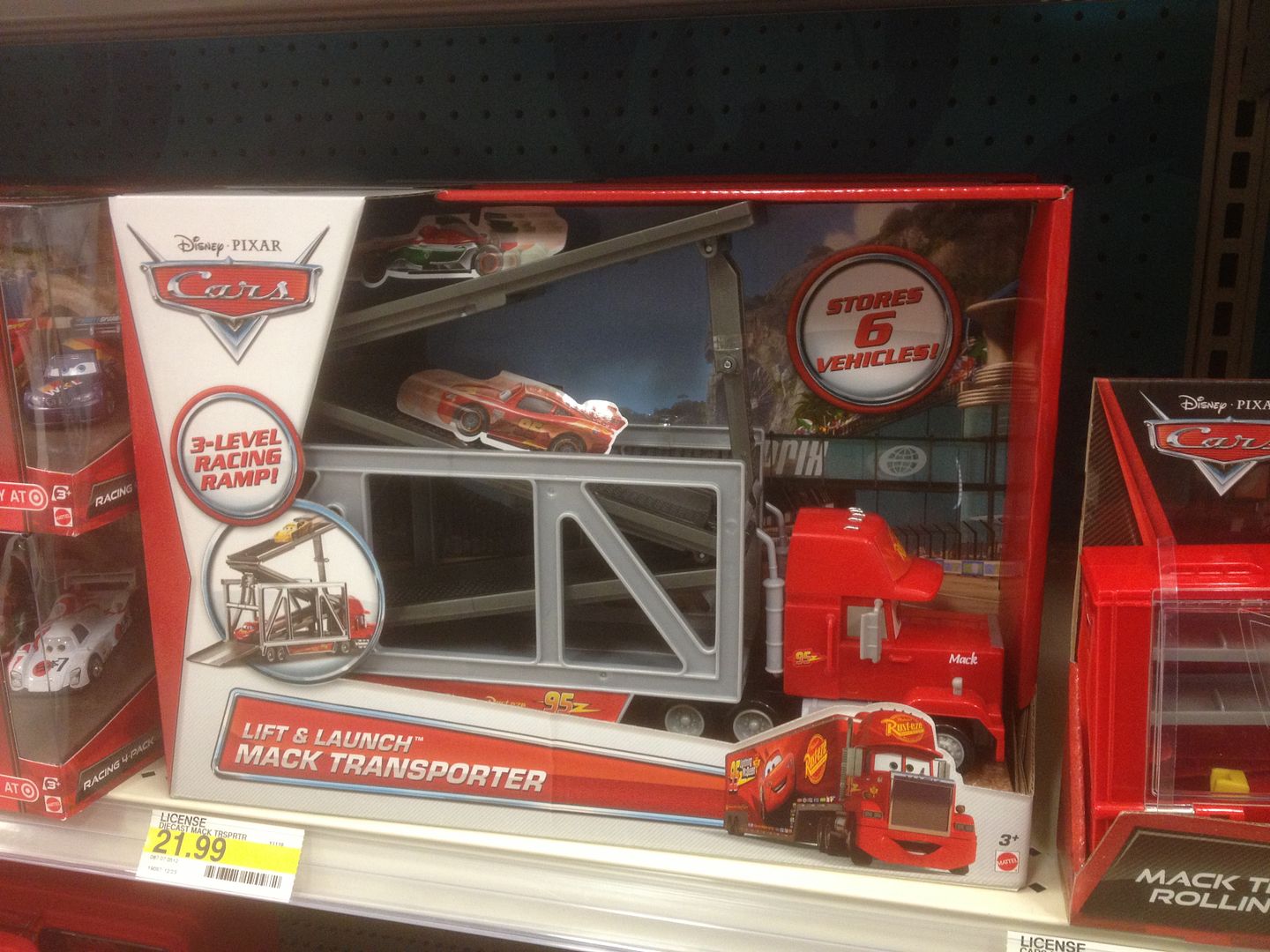 Cars Stunt Racers and Lift and Launch Mack Transporter ...